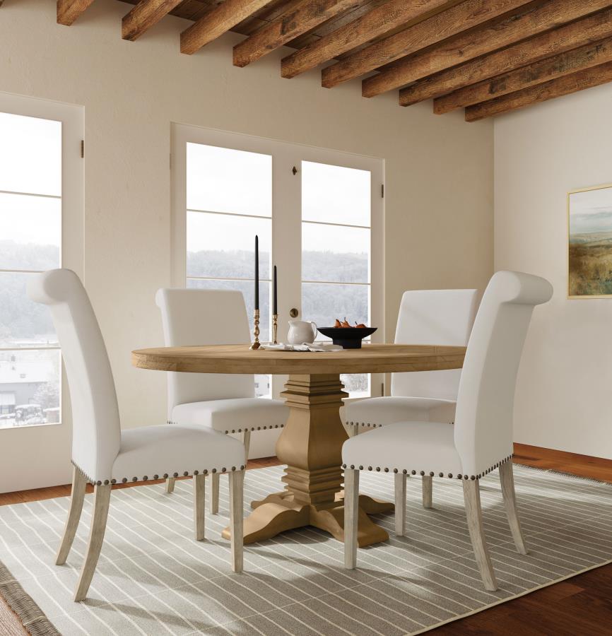 Florence 5 Pc Pedestal Dining Set - Coaster 180200 – Bradley Home ...