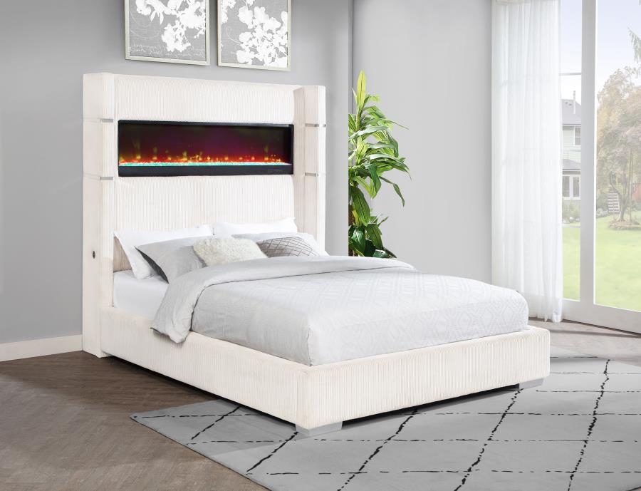 Tisdale Upholstered Flame Visualizer Bed - 3 Colors – Bradley Home ...
