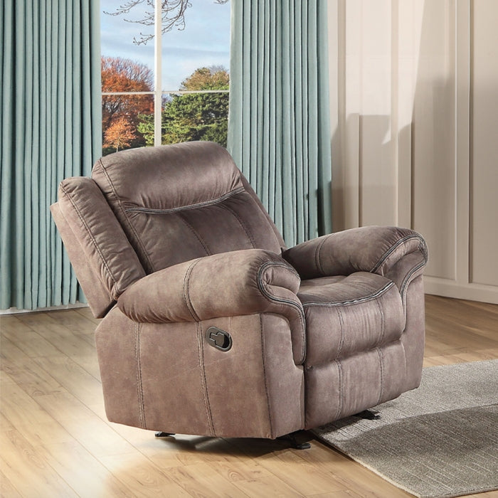 Acme Furniture 55022 Zubaida Chocolate Velvet Glider Recliner – Bradley ...