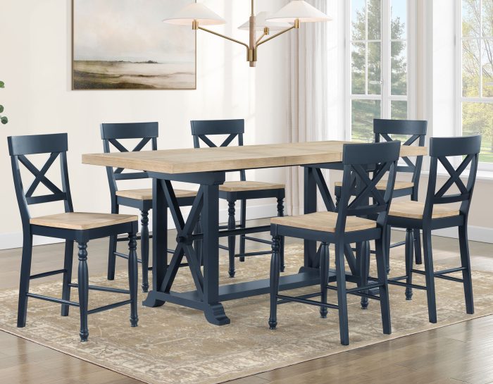 Darcy 7 Pc Dining Collection w/Leaf – Bradley Home Funishings