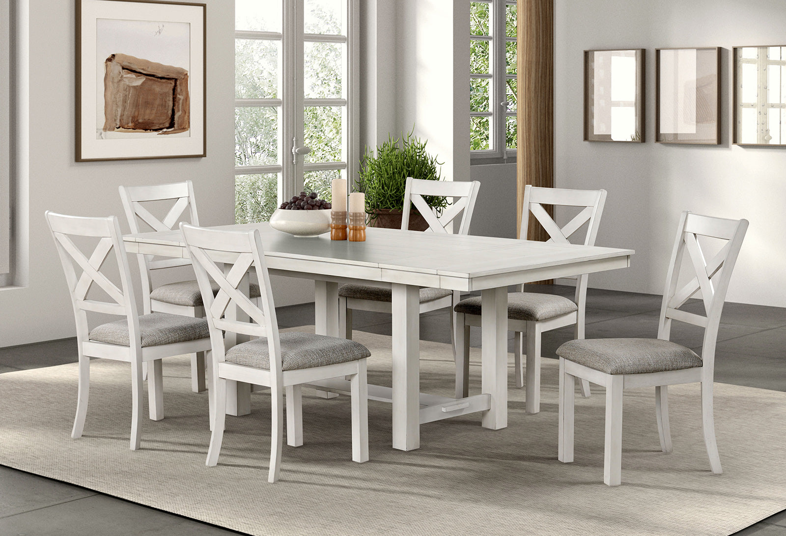 Ferrone White Oak 7 Pc Dining Collection – Bradley Home Funishings
