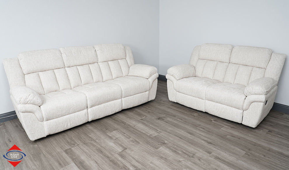 Kian 244 White Sofa & Loveseat – Bradley Home Funishings